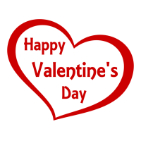 Raamstickers - Valentine's Day in hartje - Valentijn MD451