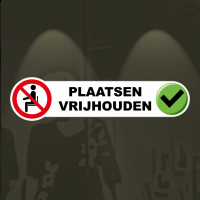 Corona - Sticker deze plaatsen vrijhouden met pictogram - Stickers ...
